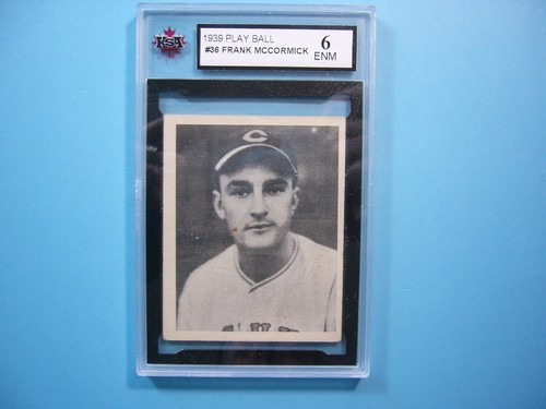 1939 PLAY BALL GUM INC BASEBALL CARD #36 FRANK MCCORMICK ROOKIE RC KSA ...