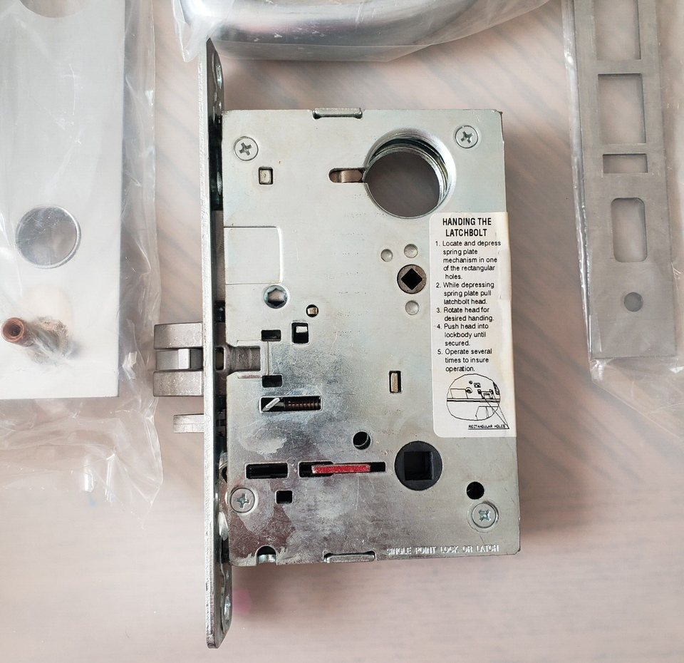 Lockset Yale 485027 8847FL RH AUR 626 Less CYL 8800 Mortise Heavy Duty ...