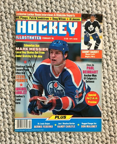 MARK MESSIER SIGNED AUTOGRAPHED 1985 HOCKEY ILLUST. MAGAZINE--IN PERSON ...