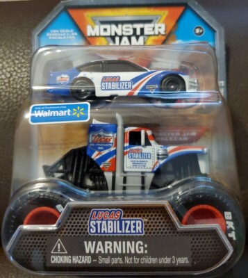 NEW 2023 Spin Master Monster Jam LUCAS STABILIZER 4x4 Truck & Car 2 ...