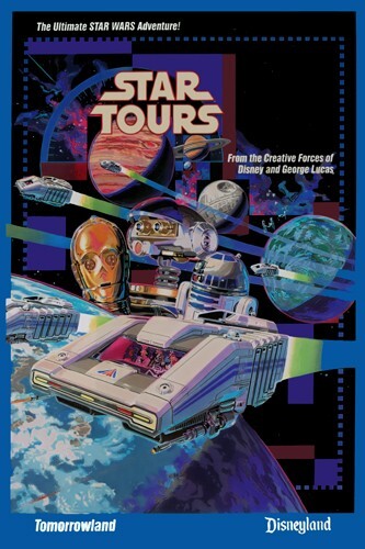 Disneyland Star Tours Attraction Poster Print | eBay