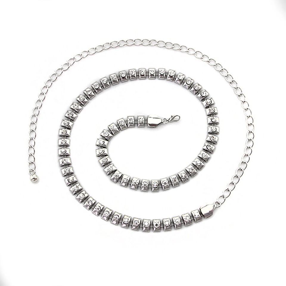 Metal Diamante Belt for Women Elegant Waist Chain Dress Belt Gold ...