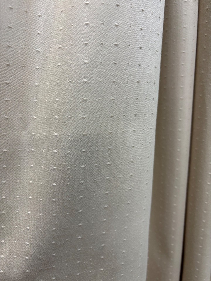 2 linned Cream Drappery(Bottom 132")56" top width with pinch pleat x82 ...