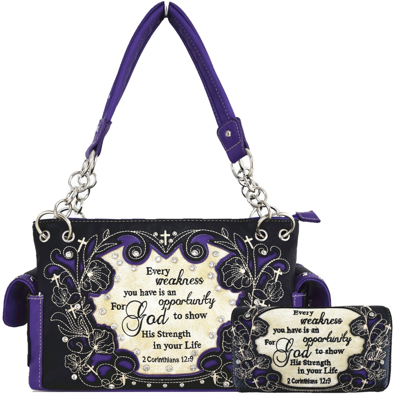 Scripture Bible Verse Western Purse Country Handbag Women Shoulder Bag ...