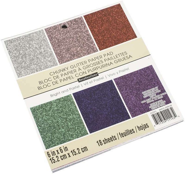 Recollections 6x6 Chunky Glitter Paper Pads 36 Sheets for sale online ...