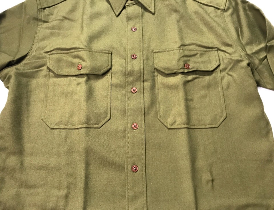 WWII US ARMY INFANTRY OFFICER M1937 M37 COMBAT FIELD WOOL SHIRT-SIZE 3 ...
