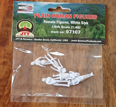 JTT 97107 Plain Human Figures (Female) 5 Figure Pack Unpainted 1:48 ...