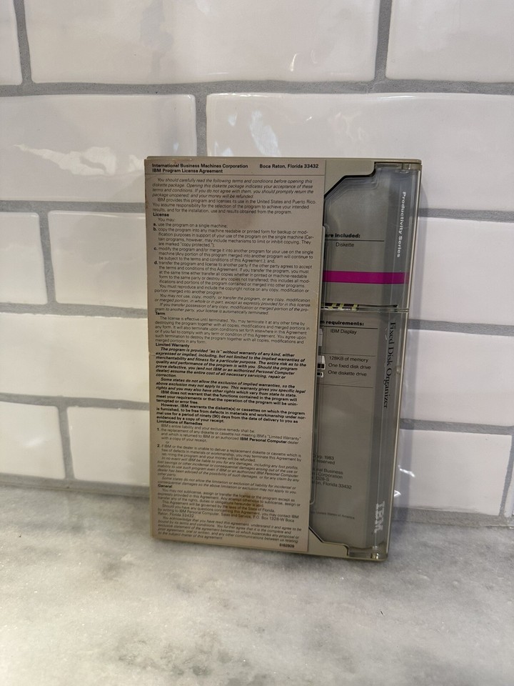 IBM Fixed Disk Disk Organizer for the IBM PC Floppy Disk - Productivity ...