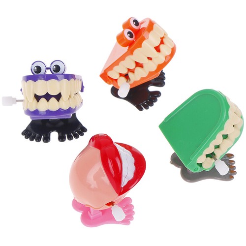Kid Creative Funny Chattering Jumping Teeth Clockwork Toy Children ...