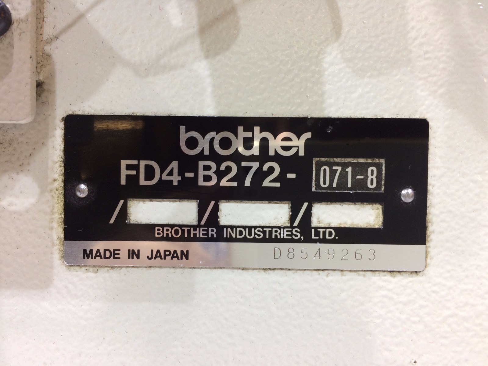 Brother FD4-B272 Coverstitch Bottom Elasticater Industrial Sewing ...
