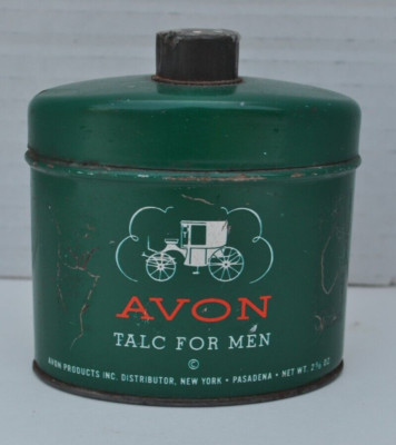 VINTAGE AVON TALC FOR MEN POWDER TIN | eBay