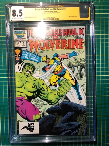 Incredible Hulk and Wolverine #1 CGC 8.5 JSA SS SIGNED BY LEN WEIN ...