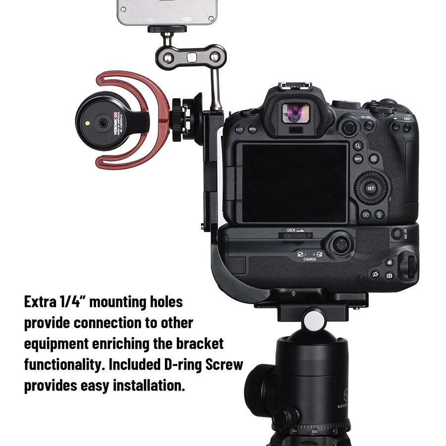 L-bracket for Canon EOS R5/R6/R5C with battery grip BG-R10 & R5 II with ...