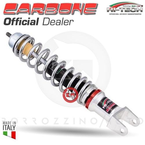 AMMORTIZZATORE POSTERIORE REGOLABILE CROMATO CARBONE HI-TECH VESPA 50 ...