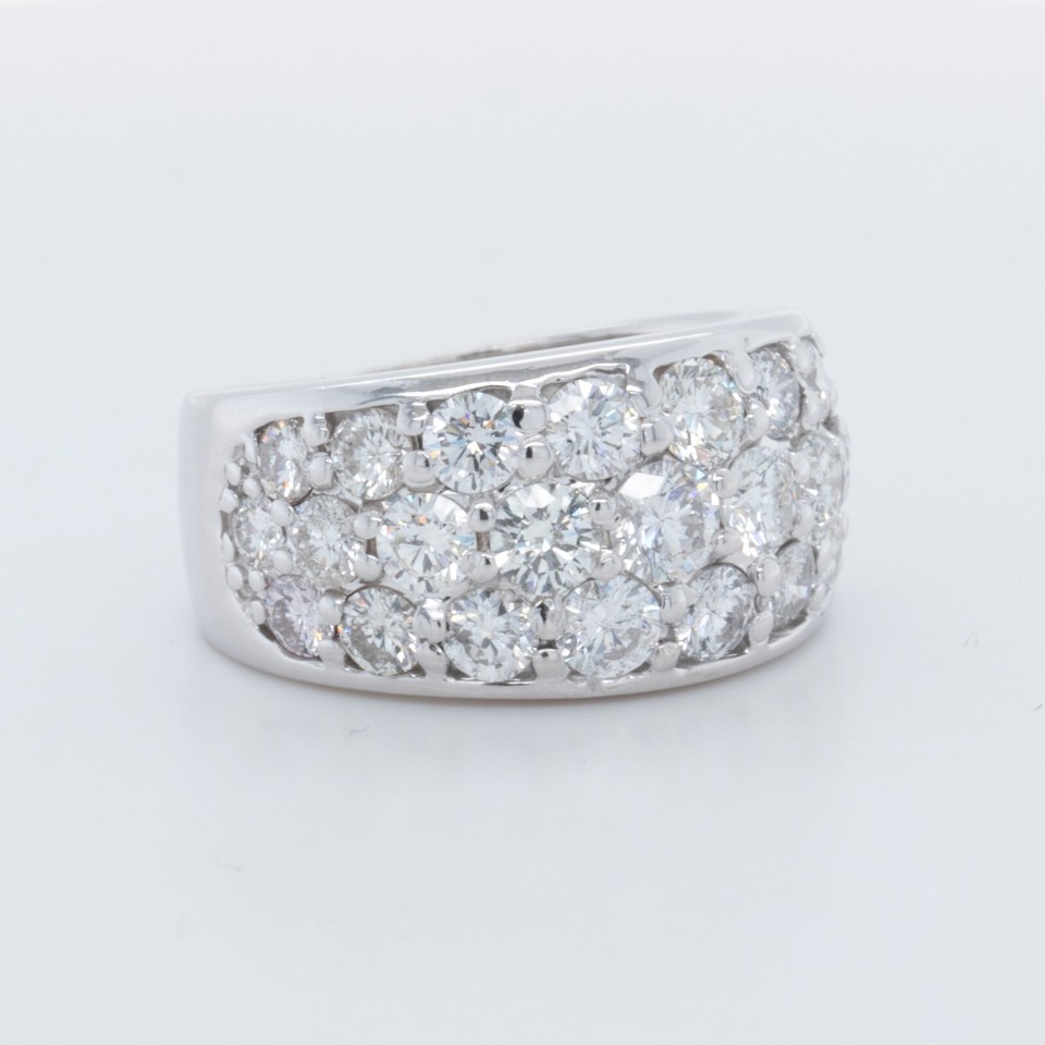 14k White Gold Pave Diamond Cluster Ring 2.00ctw G VVS1 Size 4.25 | eBay