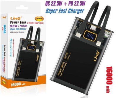 Power Bank 16000mAh 22.5W TM16003 QC + PD Super Fast Charger QC 22.5W linq | eBay