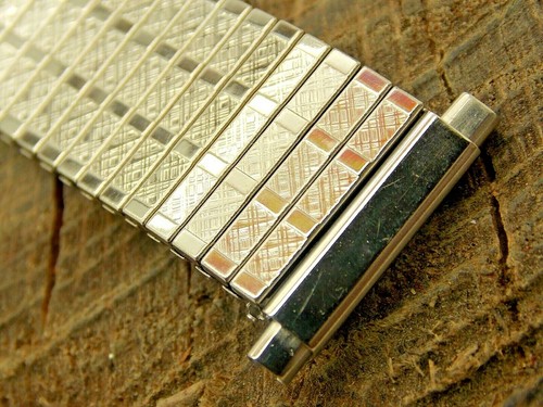 NOS Vintage Stainless Steel Expansion 17.5mm-22mm Neet Watch Band ...