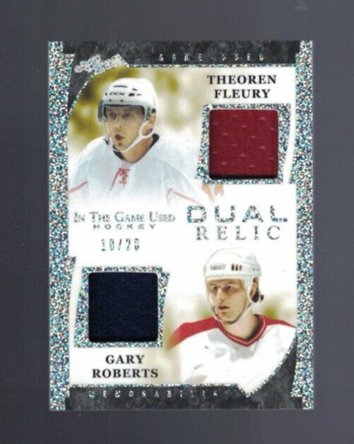 THEREON FLEURY GARY ROBERTS Dual Relic #10/20 2022-23 Leaf In The Game ...