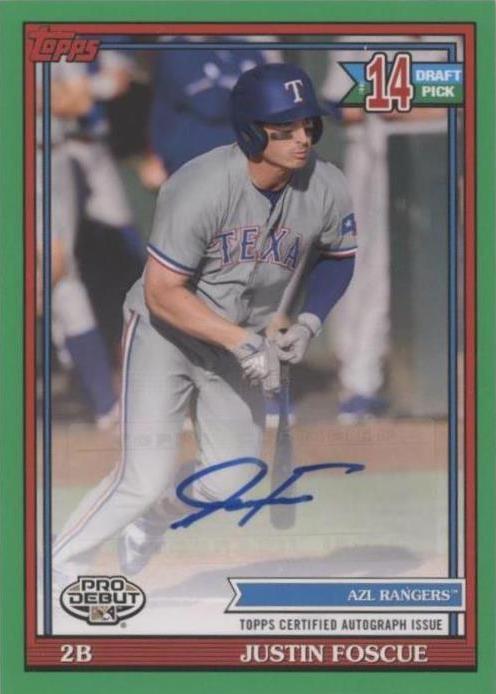 2021 Topps Pro Debut - Justin Foscue #PD-163 Green Autographs /99 (AU ...