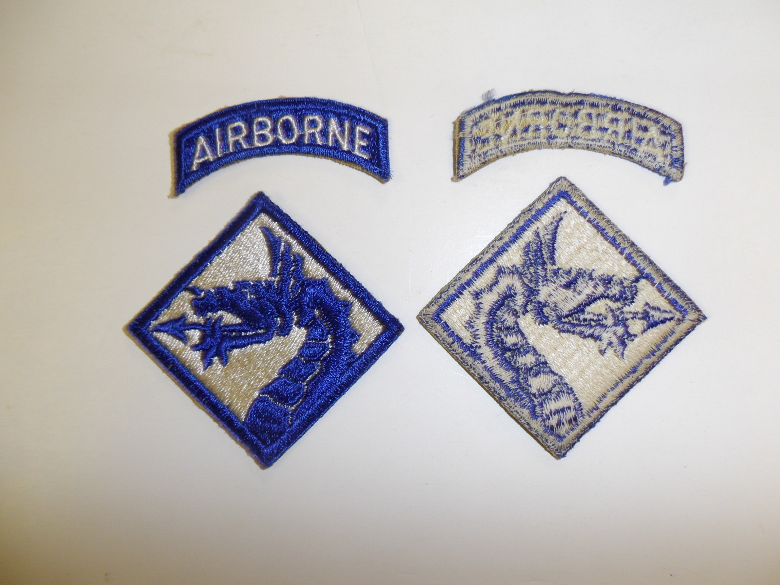 b0927 WW2 US Army Airborne 18th XVIII Airborne Corps Patch and Tab R3C ...