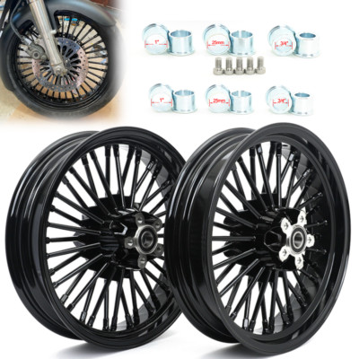 16x3.5 Fat Spoke Wheels Rims Set for Harley Dyna Fat Bob FXDF Wide ...
