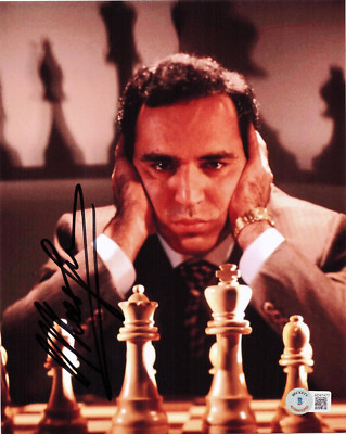 GARRY KASPAROV CHESS GRANDMASTER SIGNED 8x10 PHOTO AUTOGRAPH A BECKETT ...