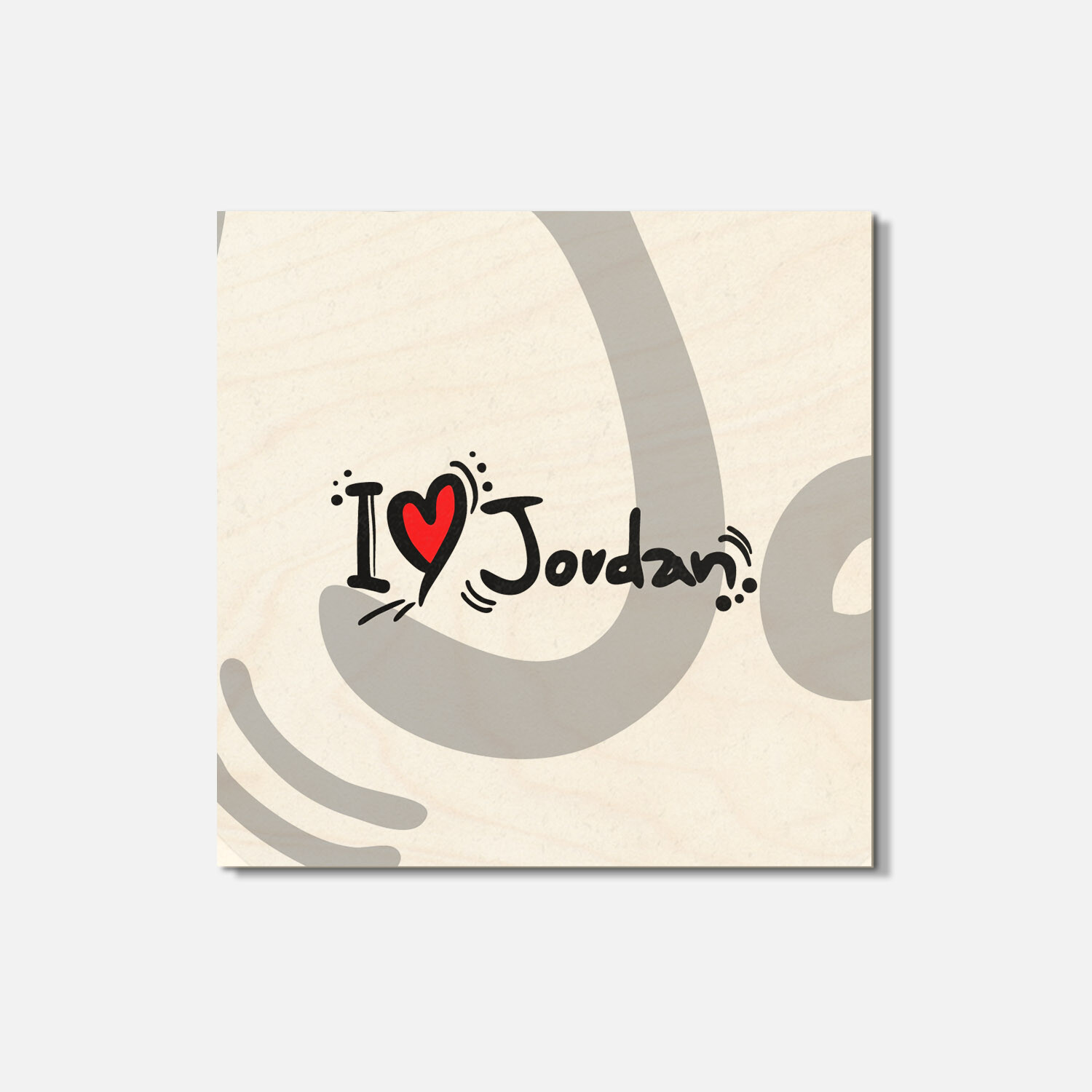 I Love Jordan Slogan 4'' X 4'' Square Wooden Coaster | eBay