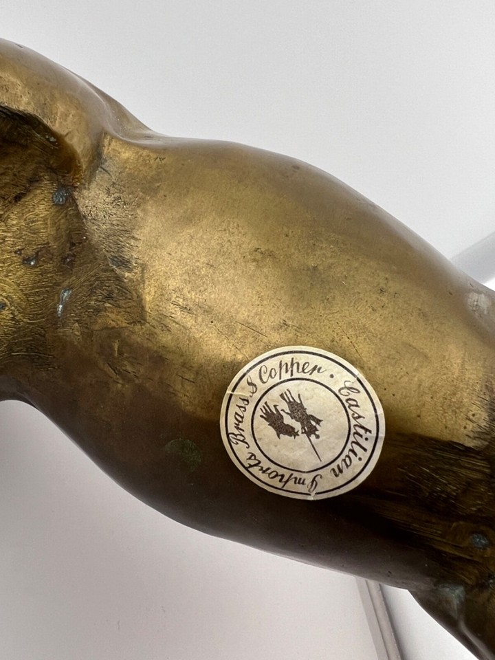 VTG Castillian Imports Brass & Copper HORSE EQUINE STATUE, 15" L x 12.5 ...