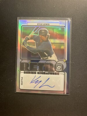2021 Donruss Optic Kyle Lewis Retro Series Auto Silver RET-KL Mariners ...