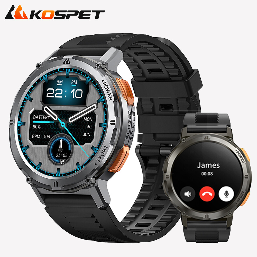 KOSPET TANK T2 SmartWatch for Men 50M Waterproof 410mAh Battery ...
