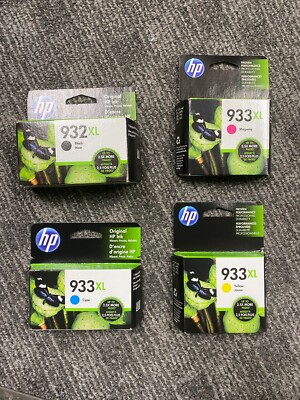 hp 932XL Black Ink & 933XL Colored Ink (LOT OF 4 DIFFERENT COLORS) | eBay