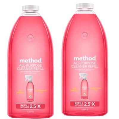 2 ~ Method Pink Grapefruit Scent All Purpose Cleaner Refill 68 oz Plant ...