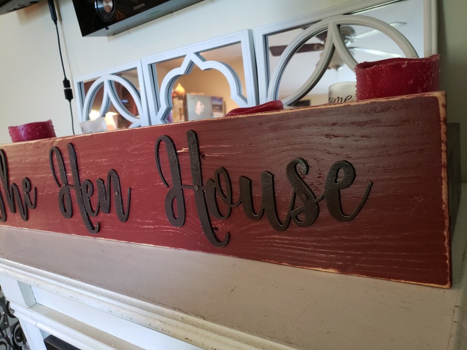 The Hen House Distressed Pallet Wood Sign Primitive Farmhouse Decor ...