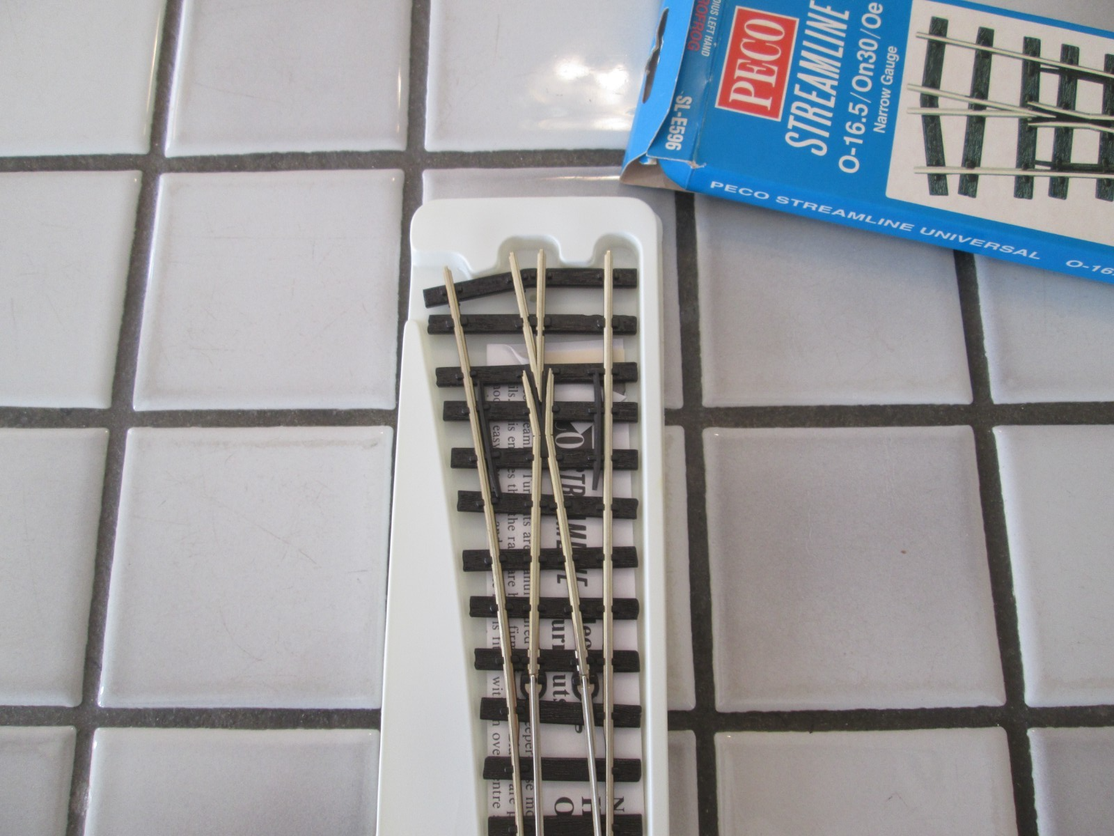 peco On30 narrow gauge left hand turnout switch track HO scale / | eBay