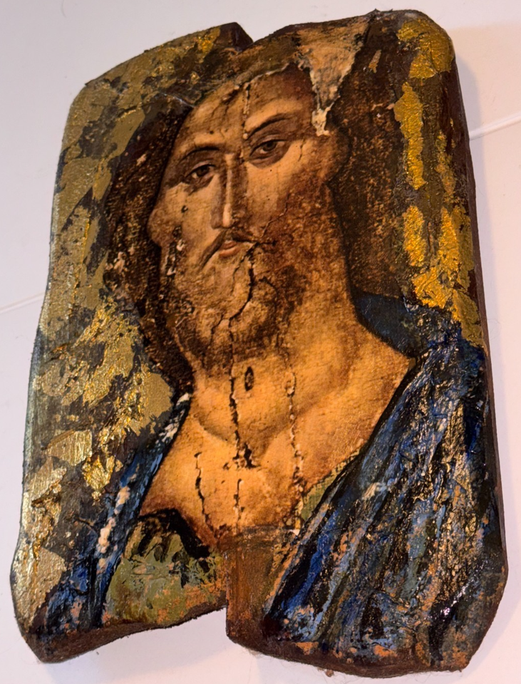 VINTAGE ANDREI RUBLEV'S CHRIST THE REDEEMER RUSSIAN ORTHODOX ICON W ...