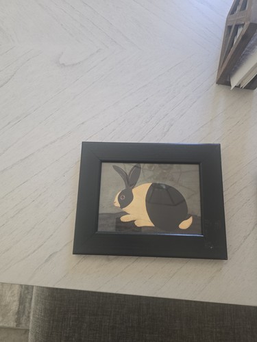 Warren Kimble Vintage Framed Print Folk Art Bunny Rabbit | eBay