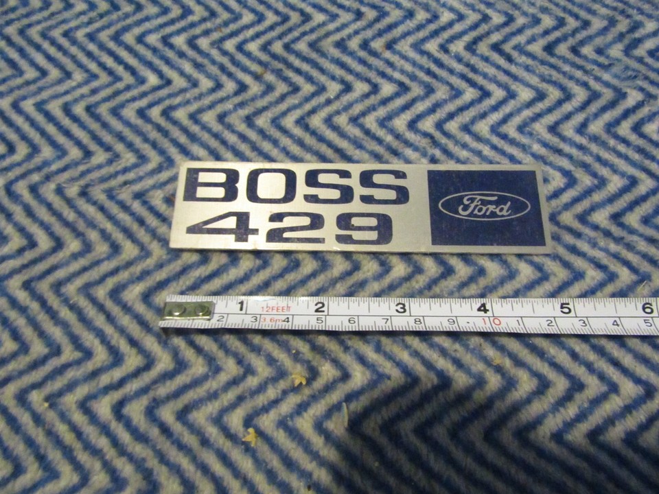 NOS 1969 1970 FORD MUSTANG BOSS 429 VALVE COVER INSERT PLAQUE VINTAGE ...