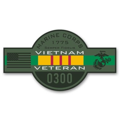 U.S.M.C. MOS 0300 Vietnam Veteran Decal - Vietnam War Decal - 5 Inch ...