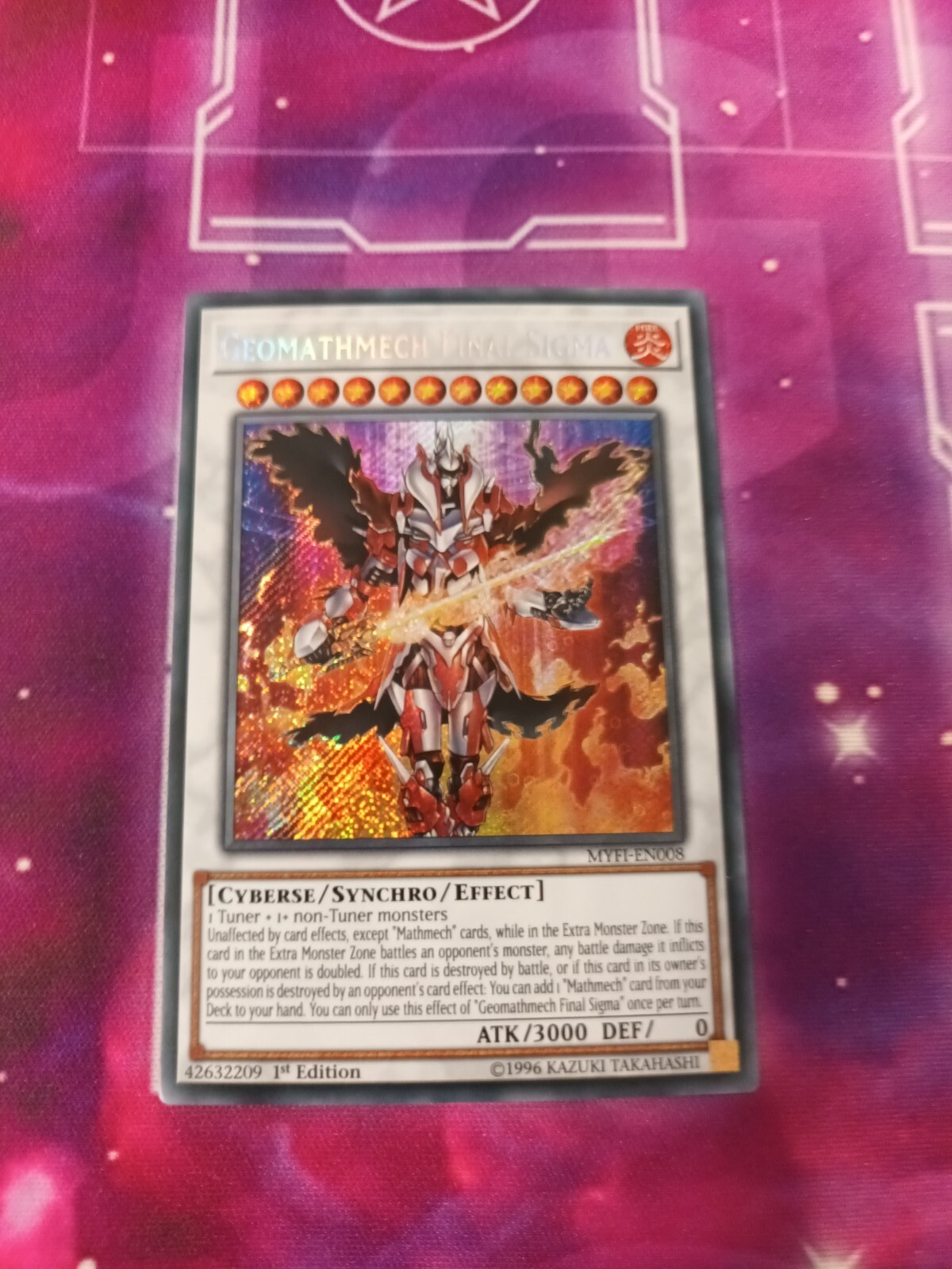 Yugioh Geomathmech Final Sigma MYFI-EN008 Secret Rare 1st Edition NM | eBay