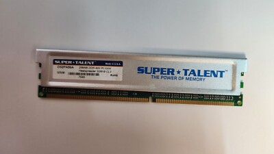 1 one RAM PC3200 256MB DDR400 32MX8 D32PA56A Super Talent Memory | eBay