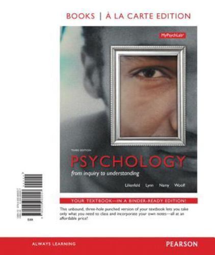 Psychology : From Inquiry to Understanding, Books a la Carte Edition by ...