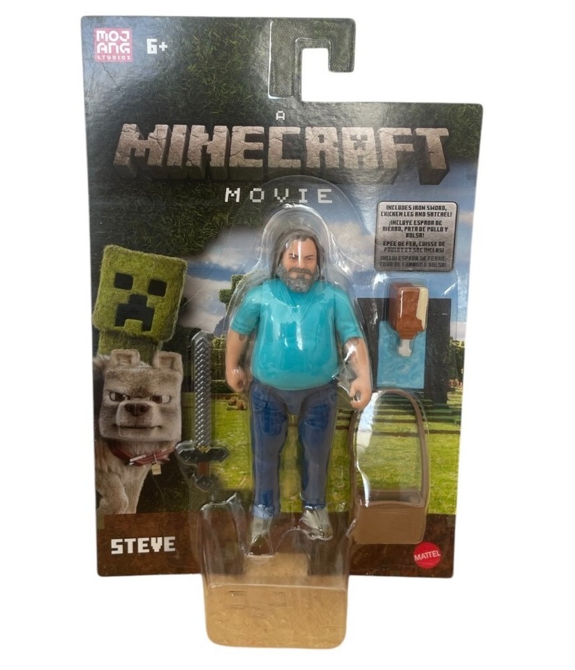Minecraft Movie Action Figure Steve, Enderman, Zombie, Garrett ...