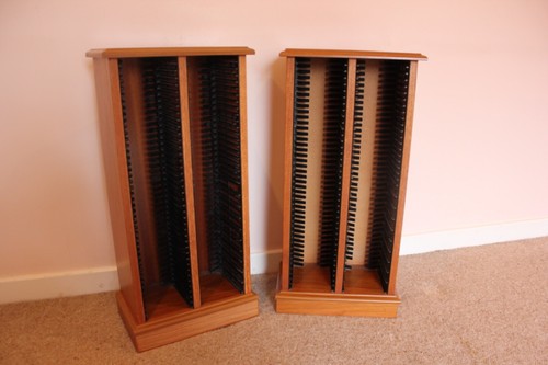 Solid Teak CD Storage Rack Unit 70 CD's Mid-Century Vintage | eBay UK