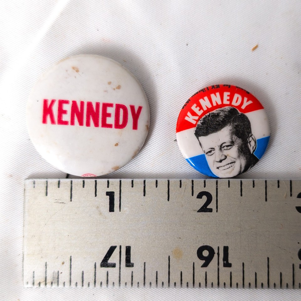 Vtg JFK Pinback Pin Button Lot Campaign Political Kennedy Johnson ...