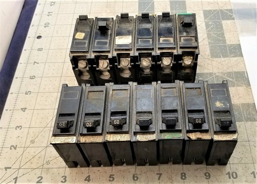 (13) Murray MP120 20 Amp 20A 1 Pole MP 120 Circuit Breaker Type MP HACR ...