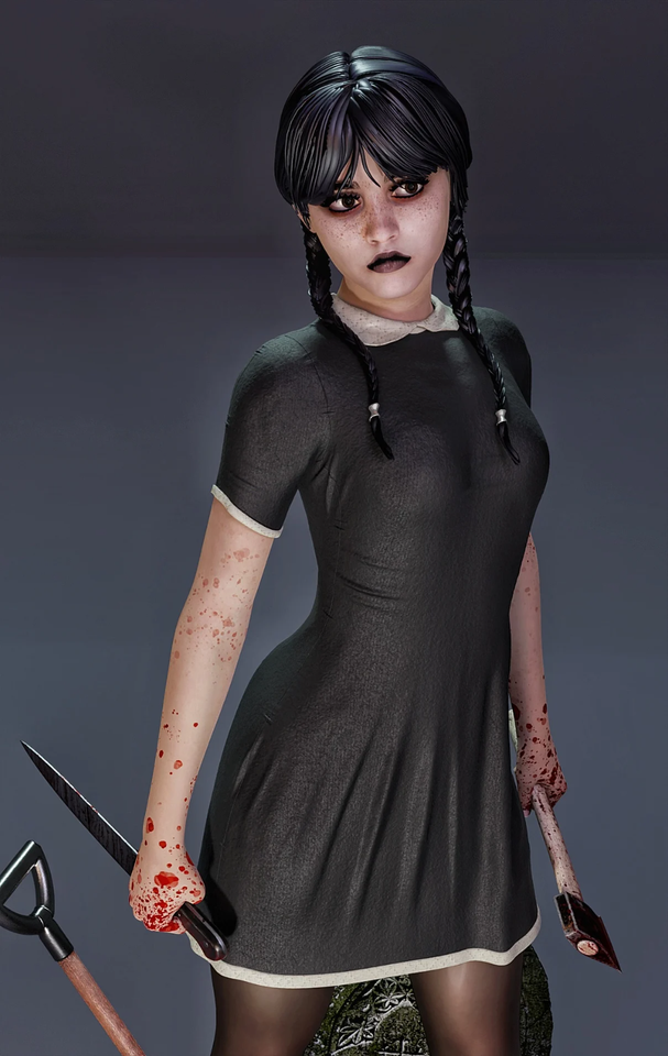 Wednesday Addams Jenna Ortega Statue Sexy Jenna Ortega Figure Pre-Order ...