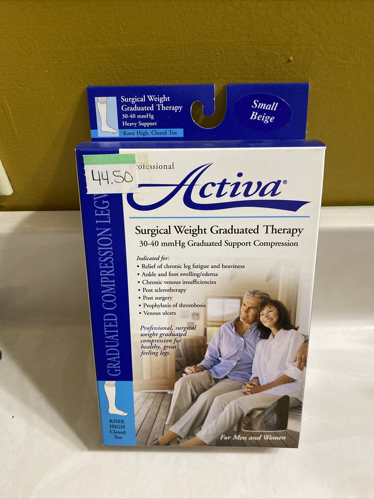 Activa Surgical Weight 30-40 mmHg Knee High Closed Toe Stockings, Beige ...