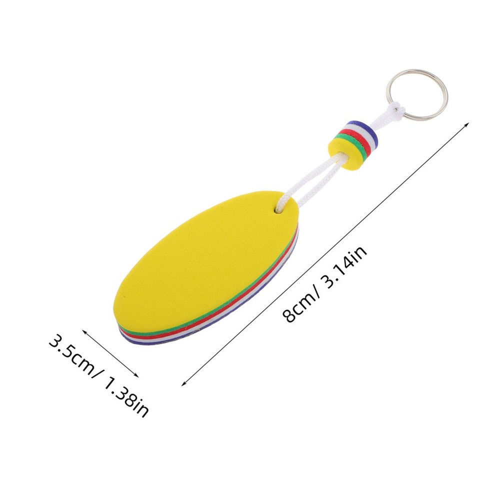 6pcs Boat Floating Keychains Buoy Float Key Pendant Oval Shape Floating ...