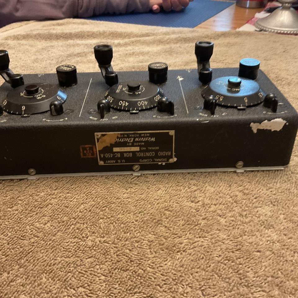 WWII WW2 Military Aircraft Radio Control Box BC-450A ARC-5 Command Set ...