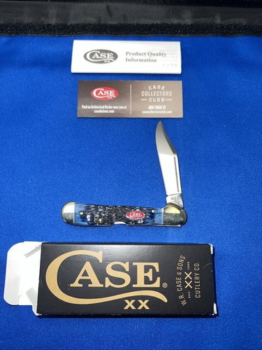Case XX Mini Copperlock Folding Knife Stainless Steel Blue Jigged Bone ...